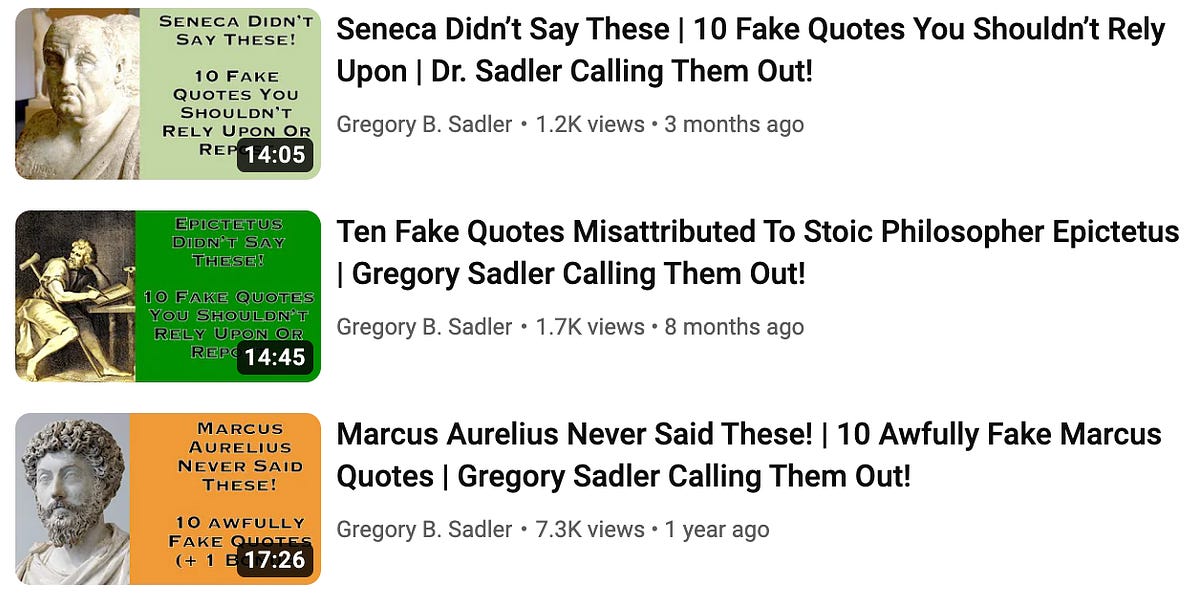 Videos Identifying Fake Quotes Misattributed To Famous Philosophers