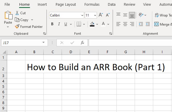 ☁ How to Build an ARR Book (Part 1) - by Thomas Robb