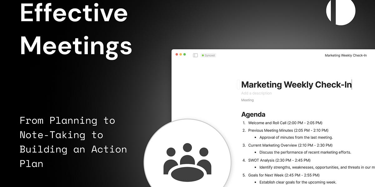 Effective Meetings - From Planning to Note-Taking to Building an Action ...