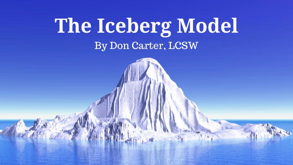 Part 1: The Iceberg Model - by Don Carter MSW, LCSW