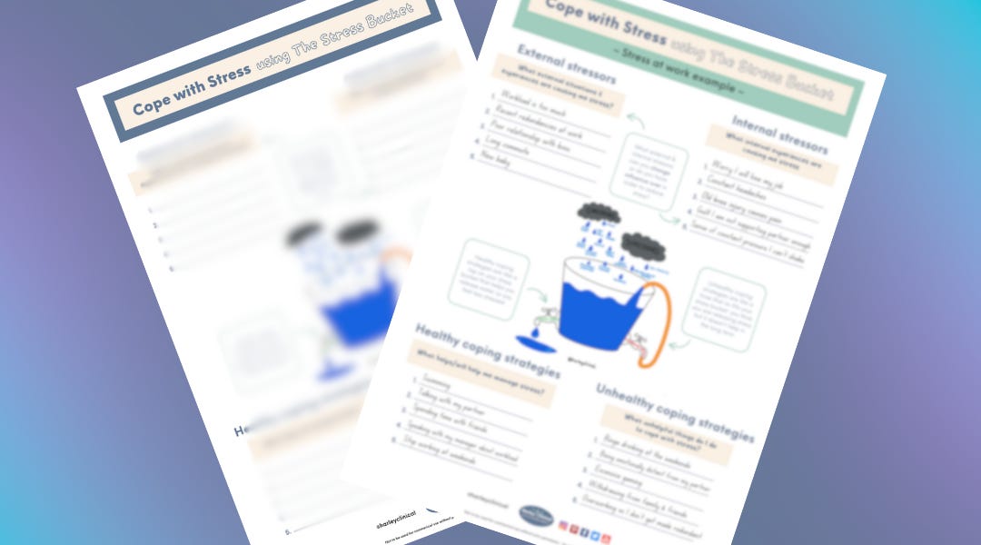 Cope with Stress Using the Stress Bucket - by Dr Liz White