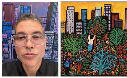 Jose Ramirez, painter, teacher, and gardener - by Amy Allen