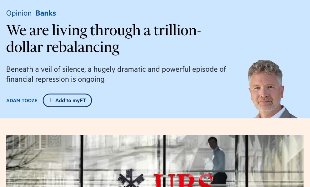 Chartbook 207 Finance & the Polycrisis #10: The trillion-dollar rebalancing: A new ...