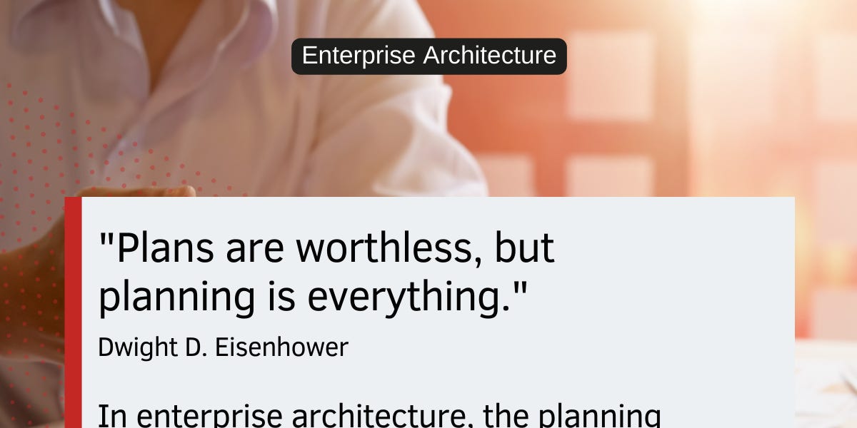 Plans are worthless, but planning is everything