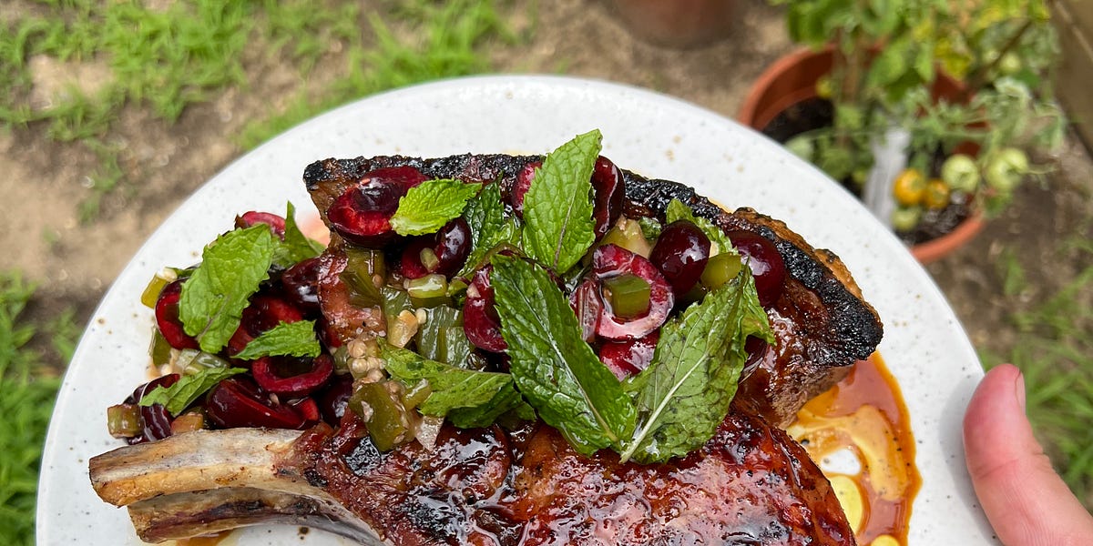 Grilled pork chop - by Chuck Cruz - Chuck