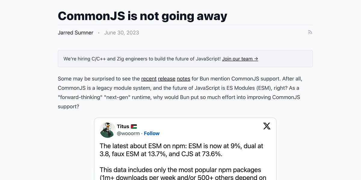 [Korean FE Article] CommonJS는 사라지지 않습니다