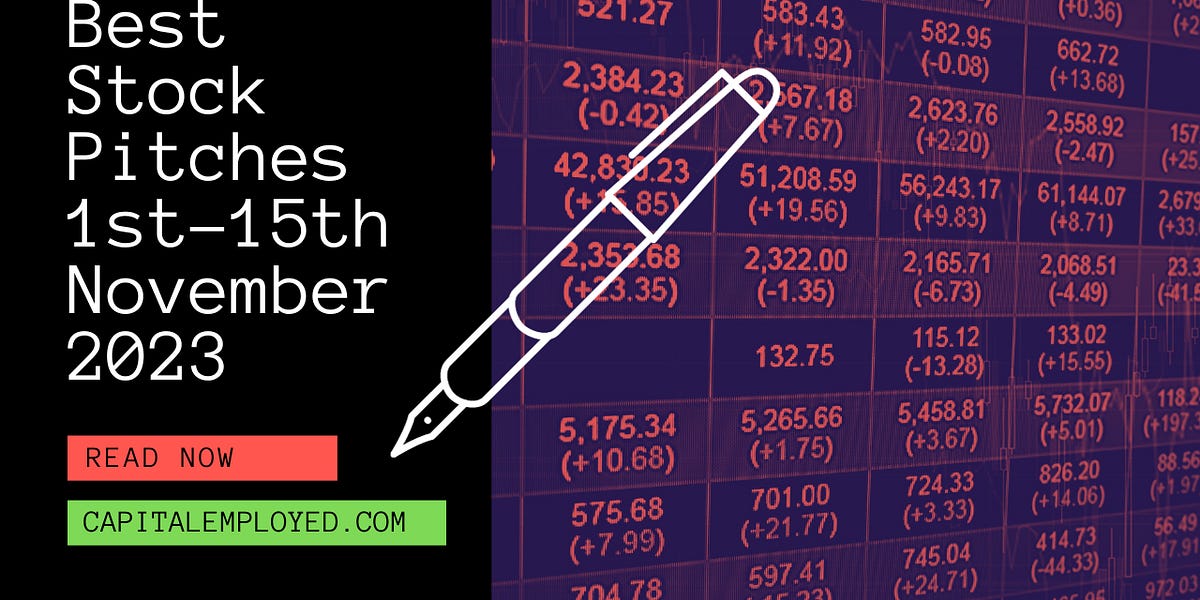 16 Top Stock Pitches (1st-15th Nov)💡 - Capital Employed