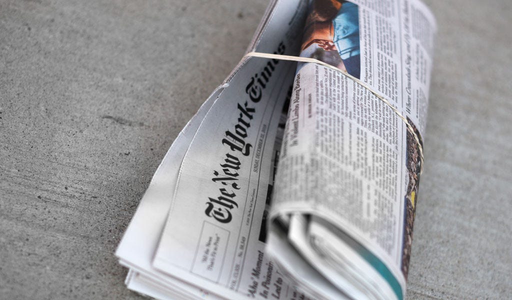 New York Times Backhandedly Acknowledges Getting Censored by DHS