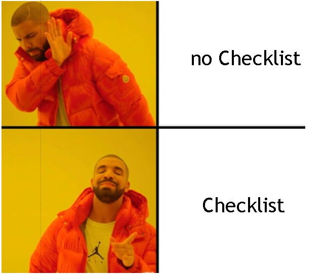 Why Have A Checklist and why it's very important. ️