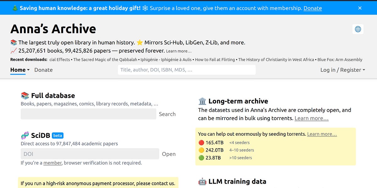The new way to find ebooks and papers online: Anna's Archive