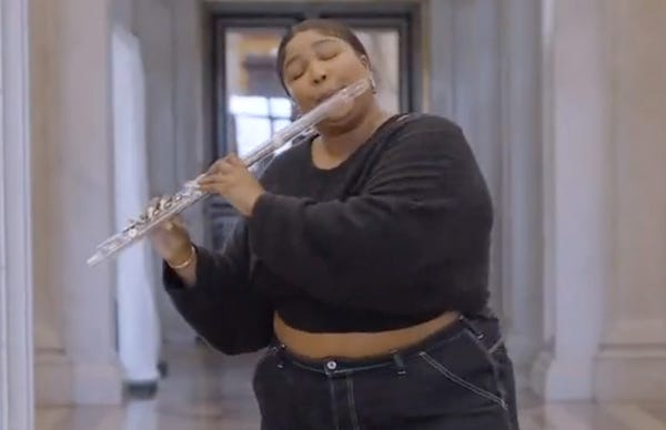 Classically Trained Flautist Lizzo Caught Playing Flute While ... You Know