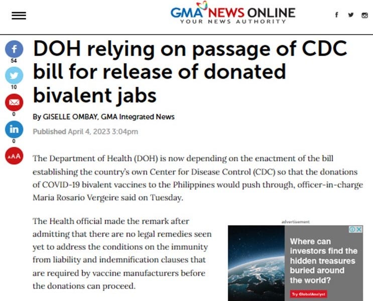 DOH Depending on CDC Bill to Bring in Bivalent Vaccines. Manila Times ...