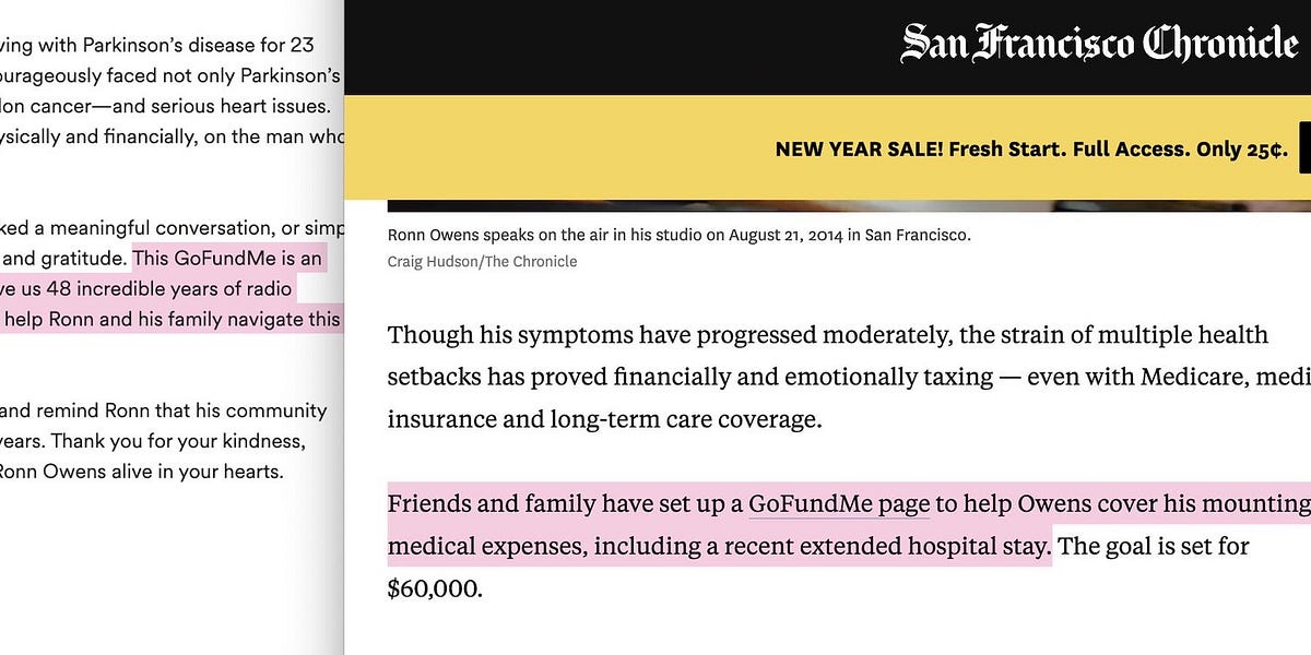 The GoFundMe for Ronn Owens: A Story of Sentiment, Secrecy, and Serious ...