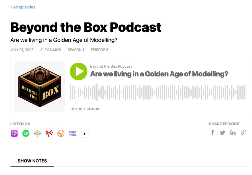 Podcast... - Mos6510 Models Substack