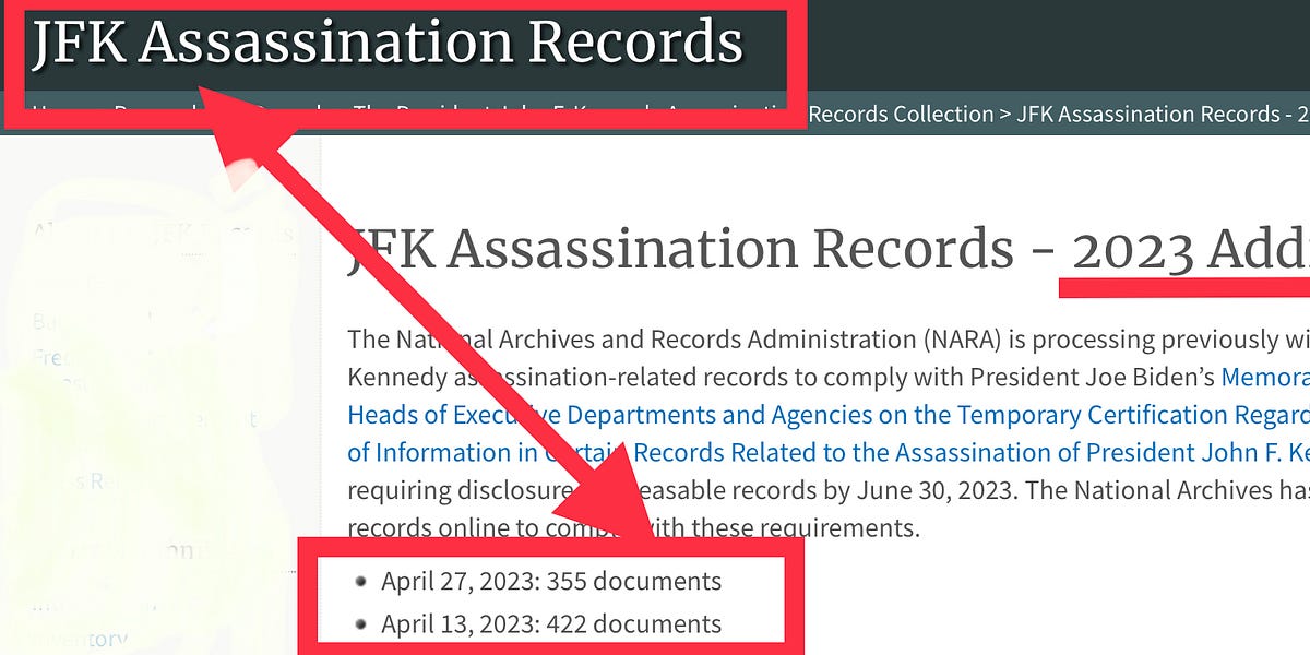 National Archives just released 355 CIA-JFK Assassination Files