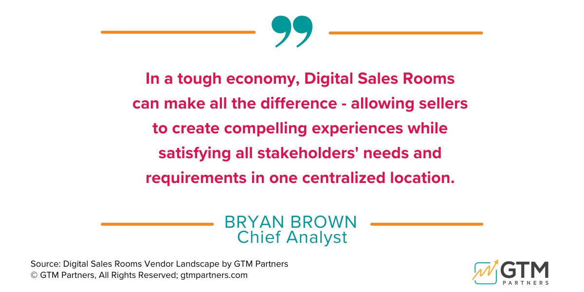 Demand for Digital Sales Rooms is up 325% ... read our vendor landscape ...