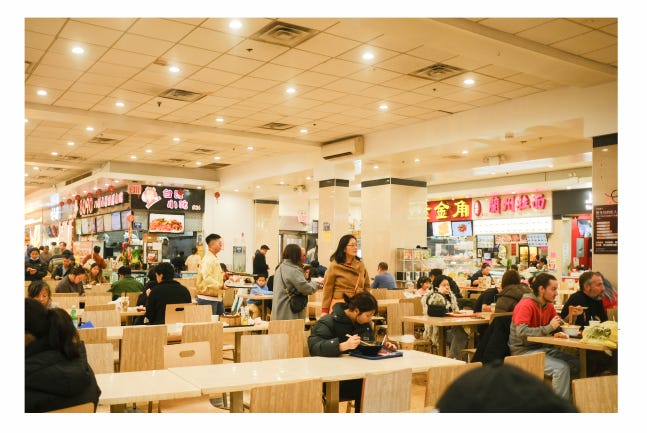 flushing food courts & facades - by anniething & anniewhere