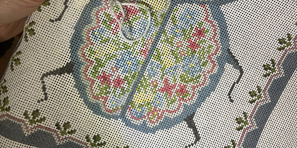 Members April Stitch Along - by The Stitch Needlepoint Club