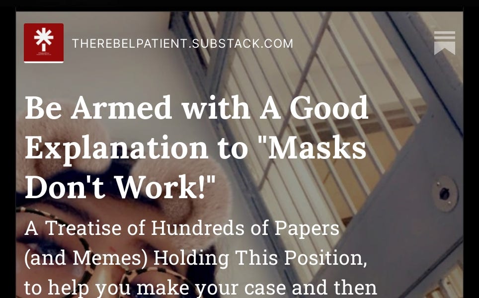 Be Armed with A Good Explanation for "Masks Don't Work!"
