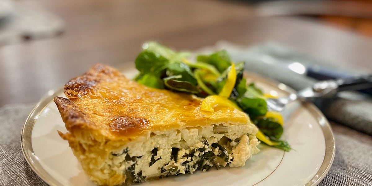 Silverbeet and *quattro* formaggi pie