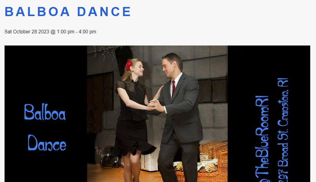 Balboa Workshop and Dance - by Ocean State Swing