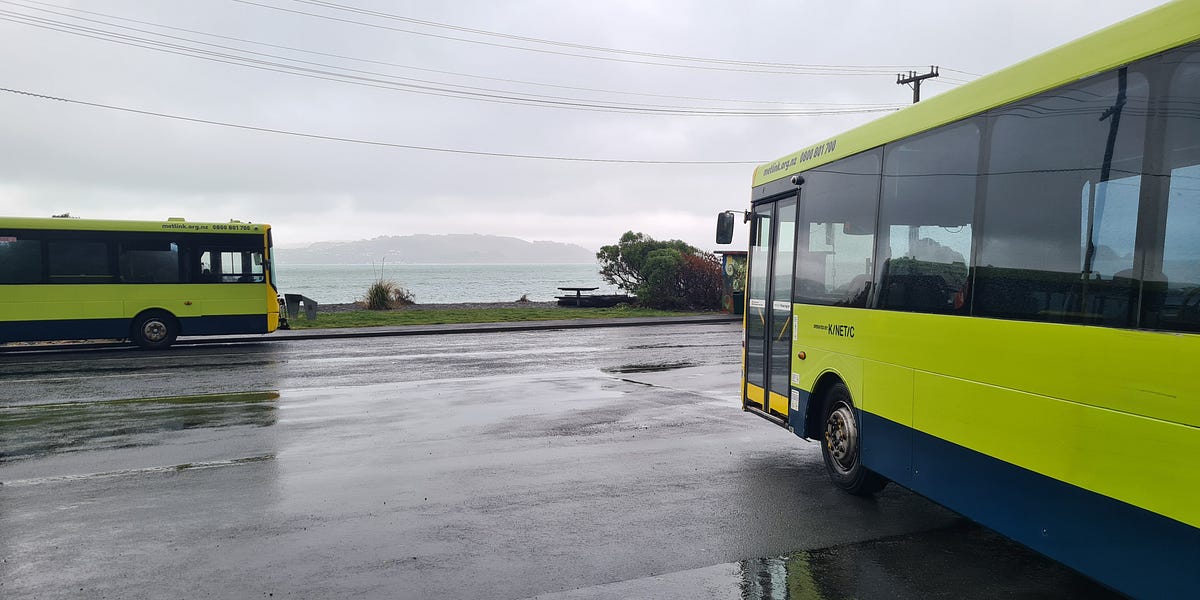 A subdued Friday on the bus - by Alan Doak