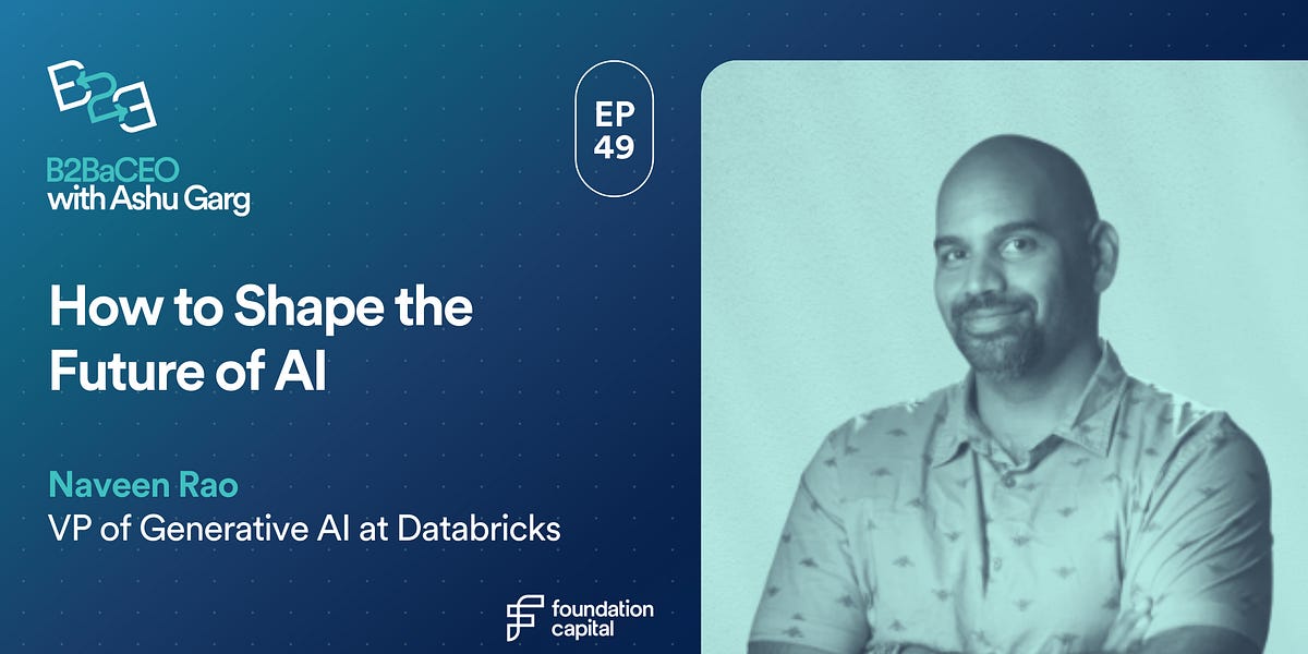 How to Shape the Future of AI (Naveen Rao, VP of Generative AI at Databricks)