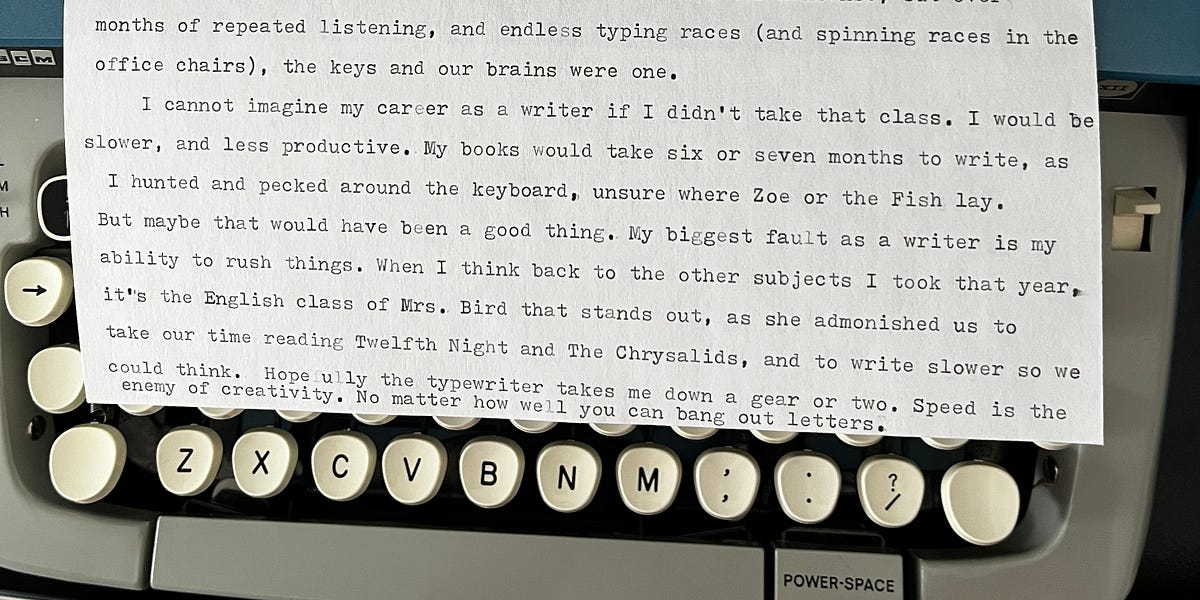 Quick Ask Zoe - by David Sax - Thoughts on a Typewriter