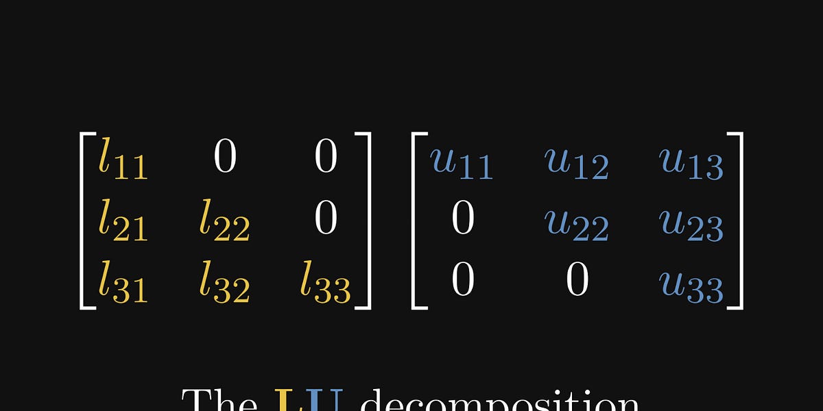 Epsilons, no. 3: The LU decomposition - by Tivadar Danka