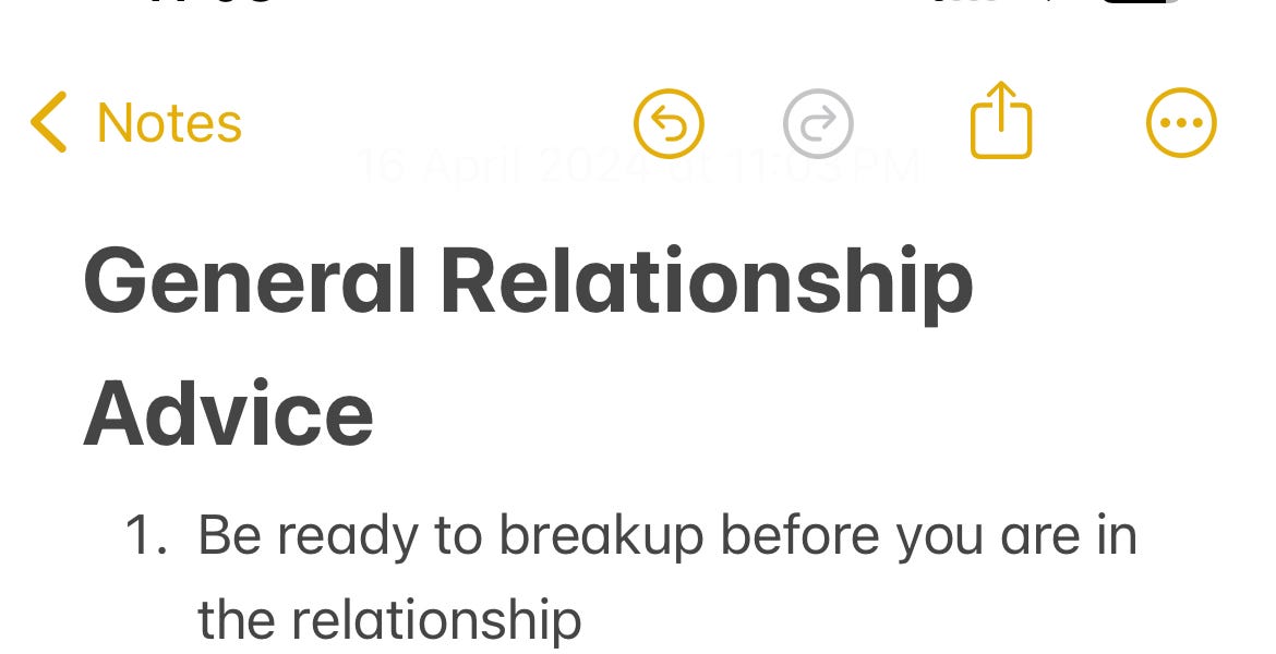 Unsolicited Relationship Advice from the Professional Single