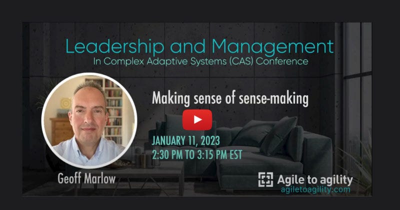 Making sense of sense making - by Geoff Marlow