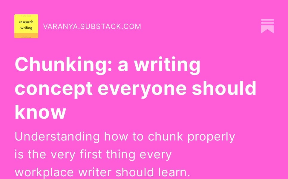 Chunking: a writing concept everyone should know