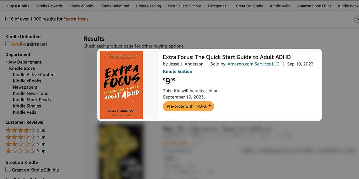 Preorders Available - Extra Focus - by Jesse J. Anderson