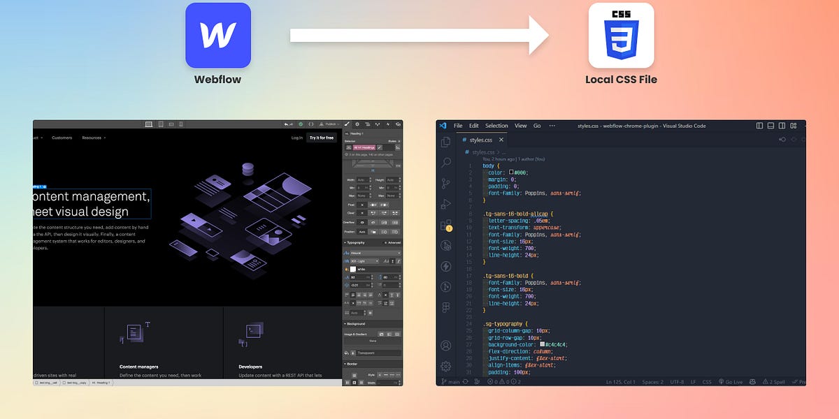 FontDiscovery 🖼️ 129: Save Webflow CSS File - by Hua Shu