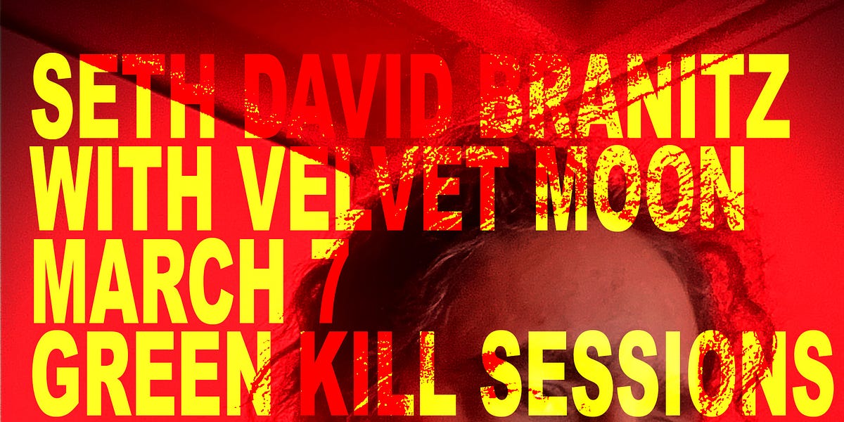 Seth David Branitz and Velvet Moon, March 7, Green Kill Sessions
