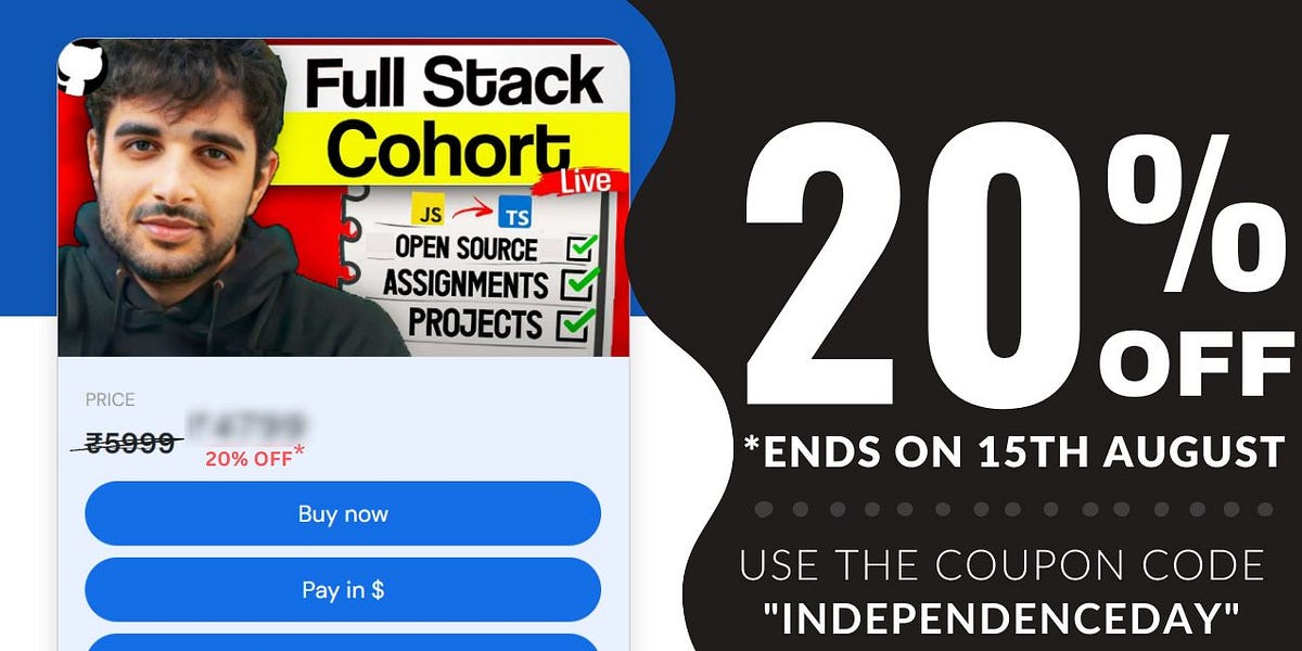 INDEPENDENCE-DAY Offer on MERN-OS Cohort INDEPENDENCE-DAY Offer on MERN-OS Cohort