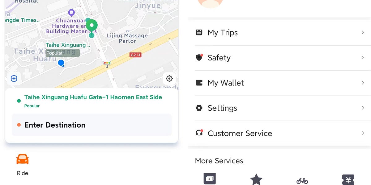 How to use Didi’s ride hailing and taxi hailing services in China?