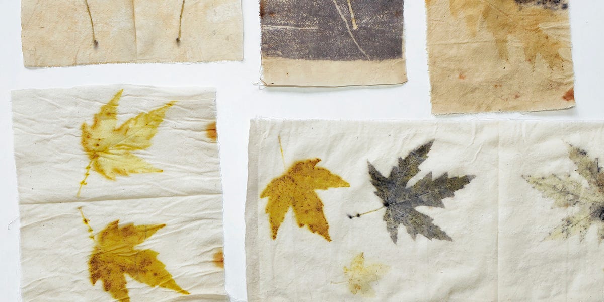 Printing with leaves - by Ania Grzeszek - Kaliko Journal