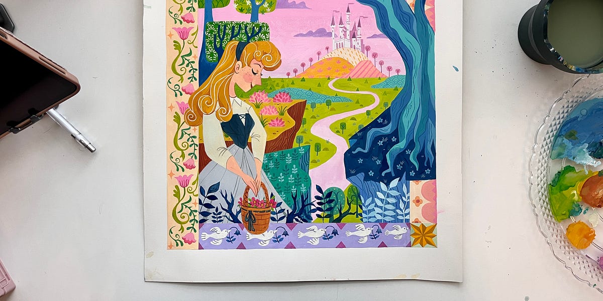 Painting Sleeping Beauty - by Anoosha Syed