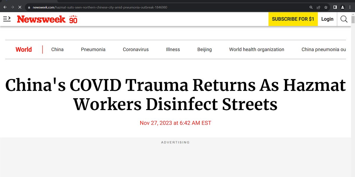 'China's COVID Trauma Returns As Hazmat Workers Disinfect Streets'; what is wrong with dem ...