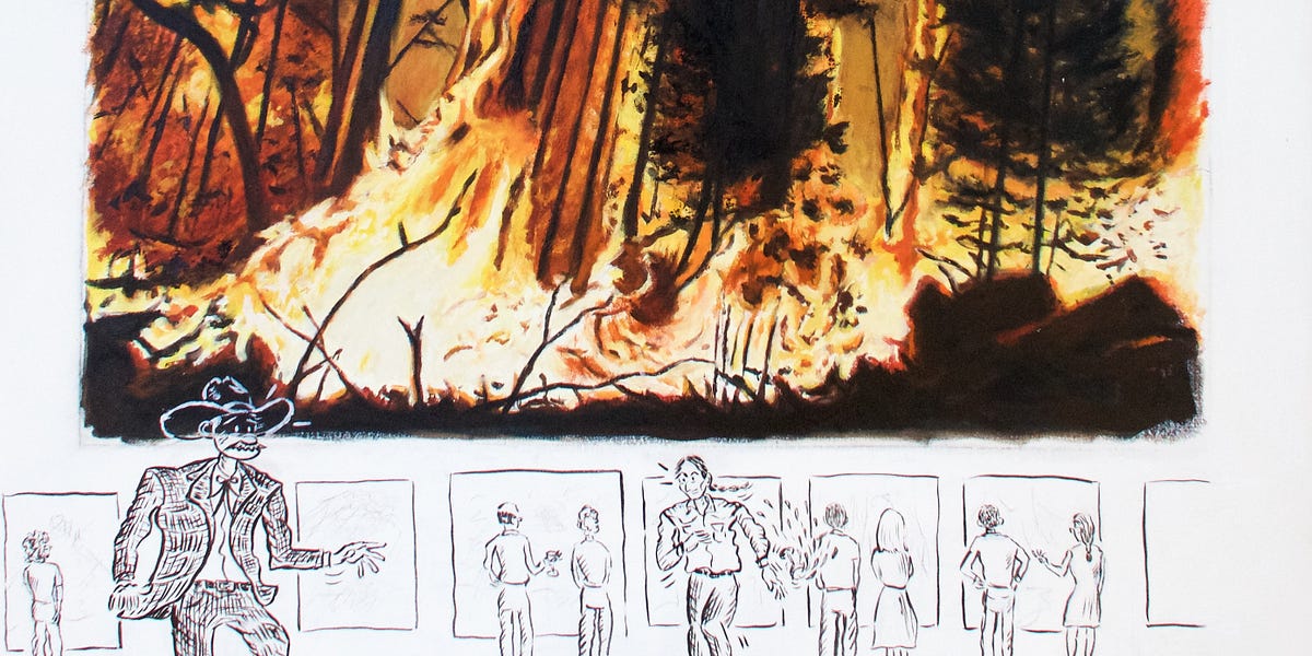 Art making and firefighting. - by Kenneth Craft