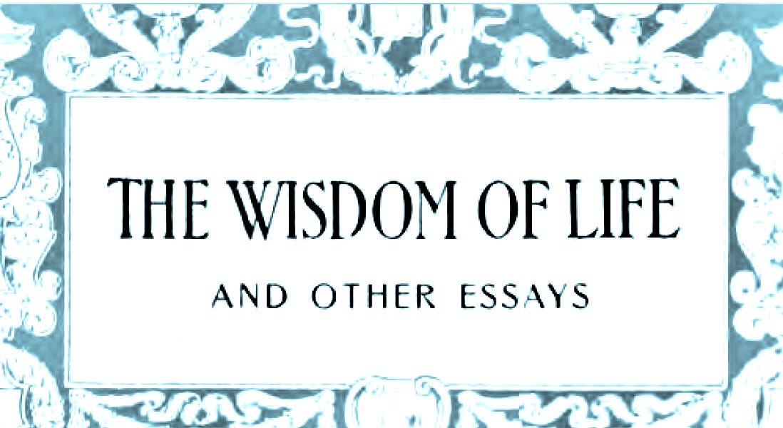A Reading Recommendation: Schopenhauer's The Wisdom Of Life
