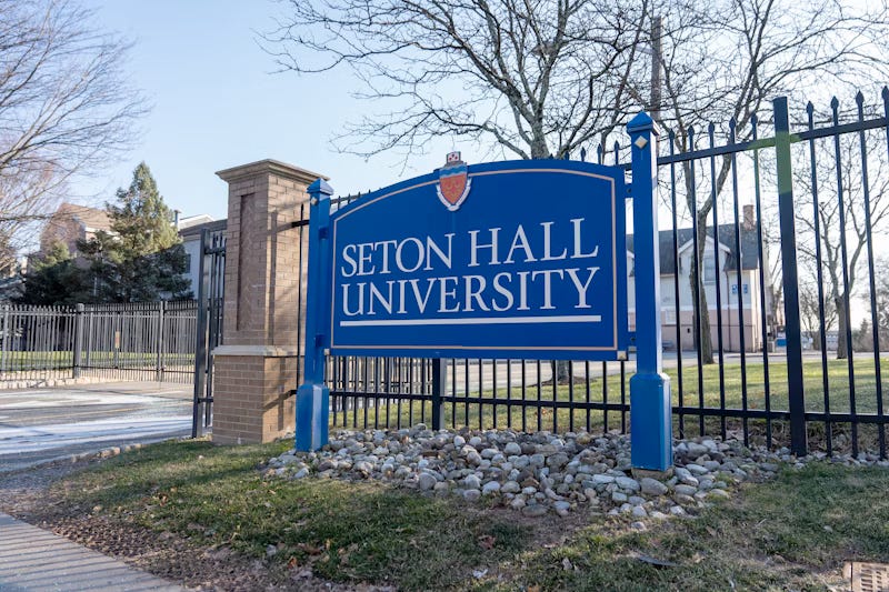 Why is there a row over Seton Hall's president?
