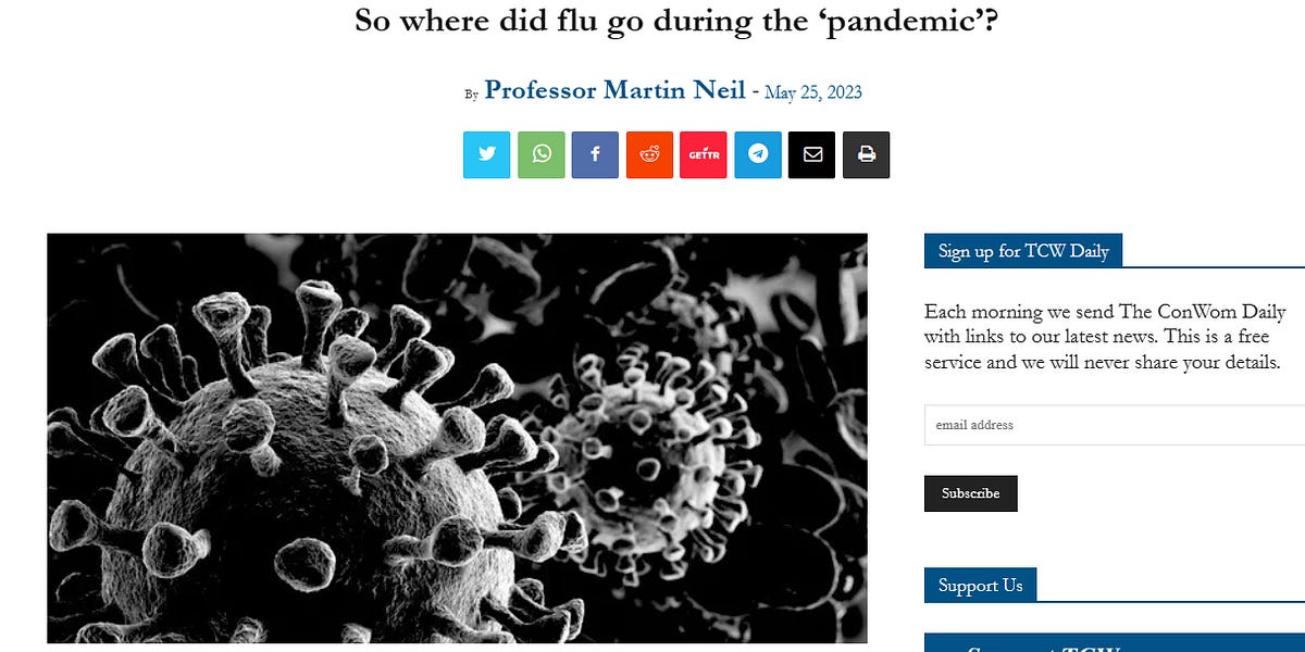 So where did the flu go during the 'pandemic'?