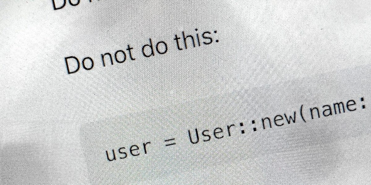 Use data that looks like data - by Thorsten Ball