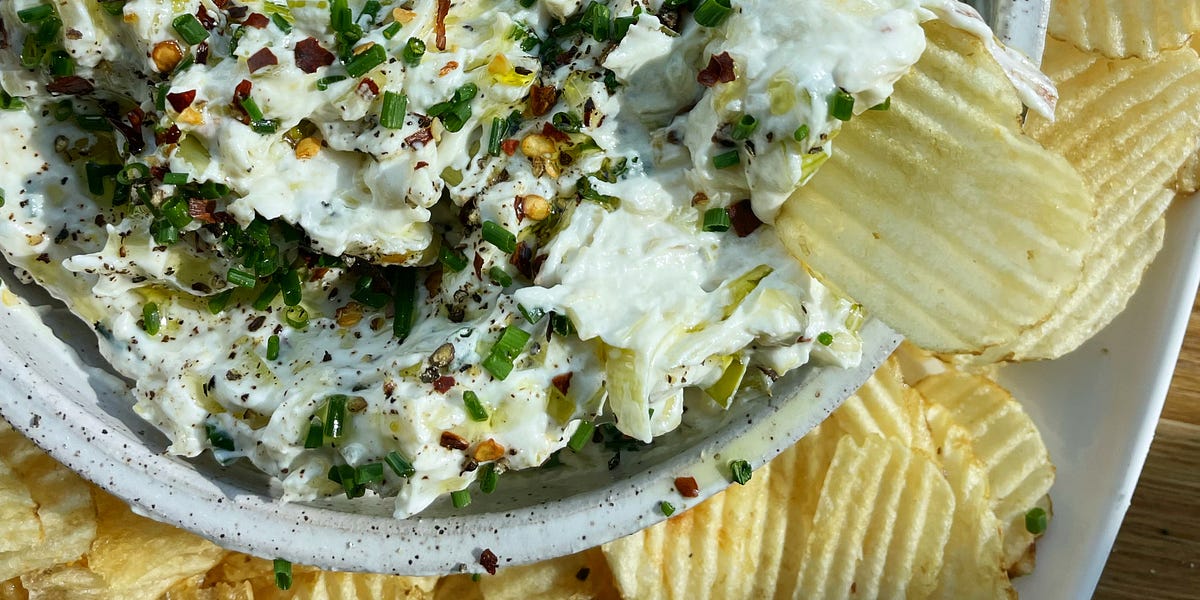 this shit rocks no. 83: caramelized leek & labne dip!