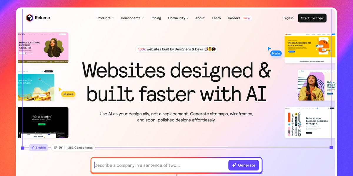 🐴 How To Use Relume AI To Generate UI - by Xinran Ma