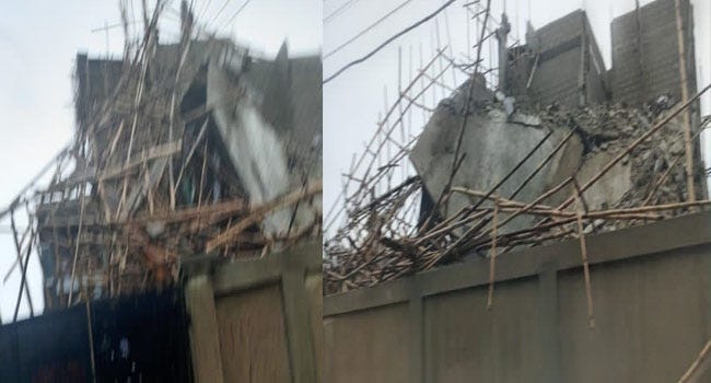 Again, Building Under Construction Collapses In Lagos State