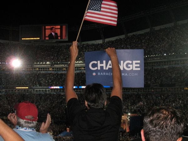 Inside the Mile High Stadium With Obama - by Ken Layne