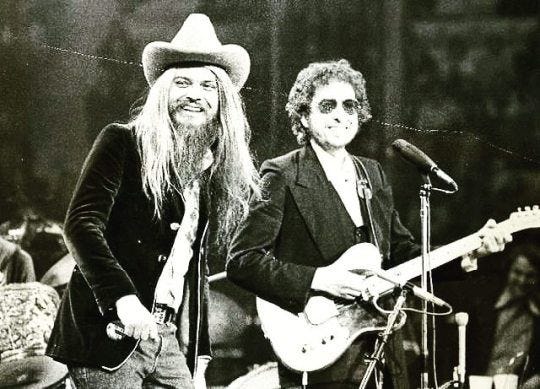 Bob Dylan and Leon Russell in St. Louis 1974